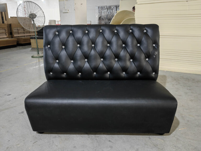 Green Velvet Restaurant Booth - Custom Made