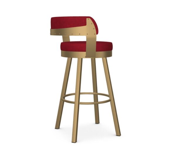 Gold Frame Swivel Bar Stools with Leather or Fabrics - ForRestaurants
