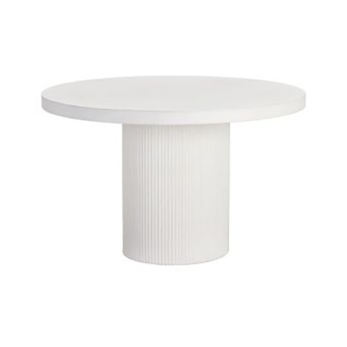 Round Dining Table - White