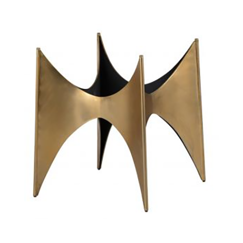 DINING TABLE (BASE ONLY) - ANTIQUE GOLD/BLACK