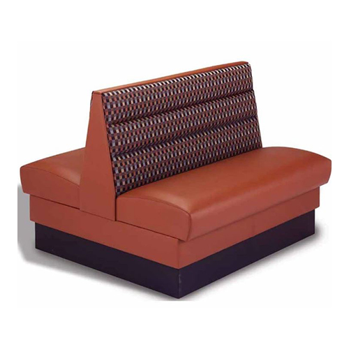 Double Side Restaurant Booth With Fabric Back - Custom Made