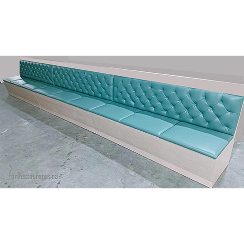 Light Blue Restaurant Booth - Custom Made