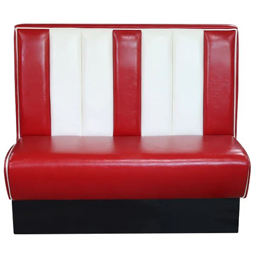 Restaurant Booth in Red and White - Custom Made