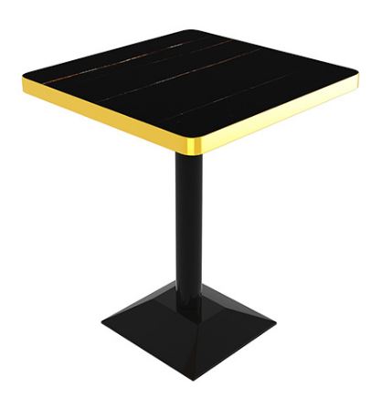 Small Restaurant Table In Gold and Black