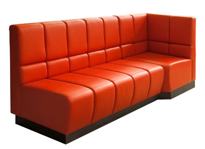 Red Tufted Restaurant Booth - Custom Order - For Restaurants