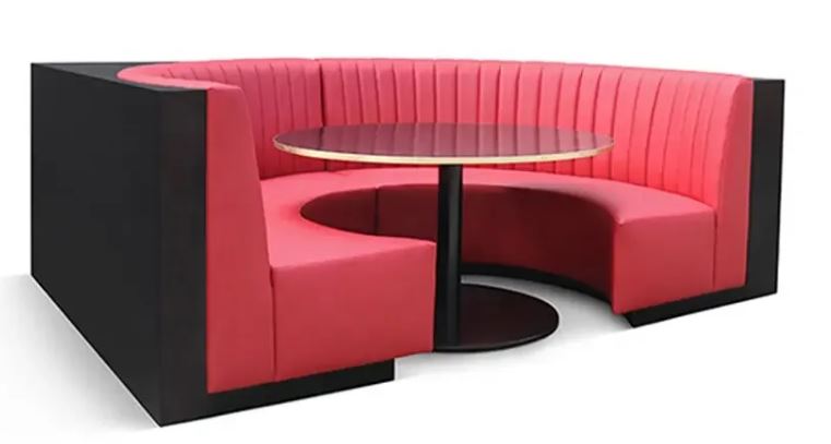 C Shape Restaurant Booth - Custom Made - For Restaurants