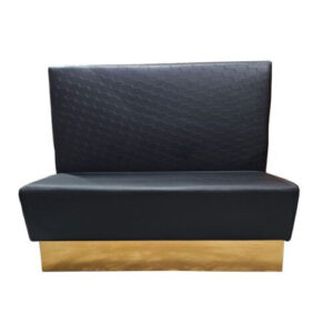 Black with Black Box Base Booth for Restaurant - Canadian Made