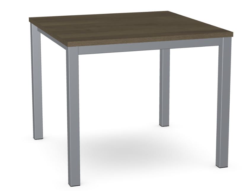 Square Restaurant Table in Metal Legs