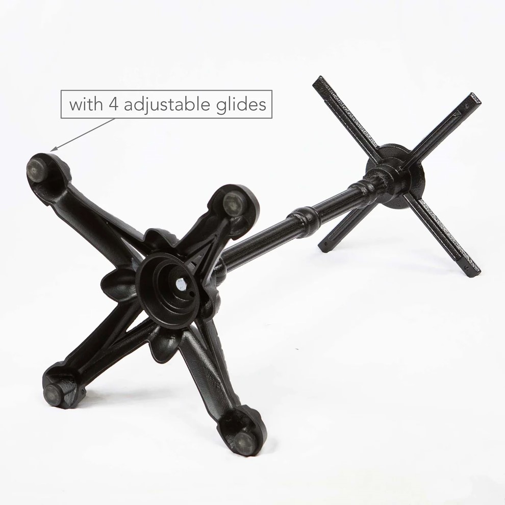 Black Cast Iron Bistro Style Table Base For Restaurant