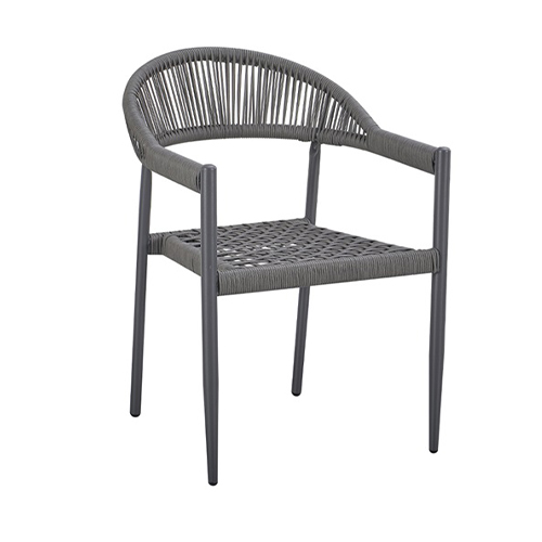 Metal Armchair with Taupe Terylene Fabric Seat and Back